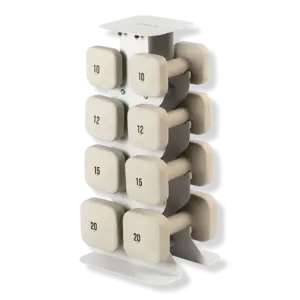 WeGym Safegrip Dumbbells Upper Set With Light Rack - Sandstone