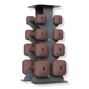 WeGym Safegrip Dumbbells Lower Set With Dark Rack - Rose
