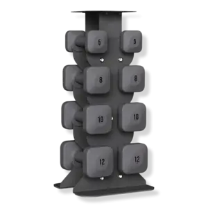 WeGym Safegrip Dumbbells Middle Set With Dark Rack - Slate
