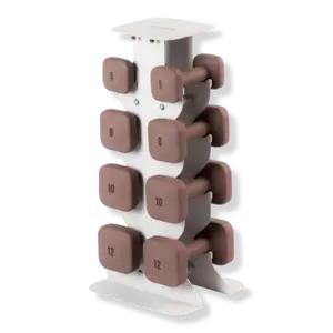 WeGym Safegrip Dumbbells Middle Set With Light Rack - Rose