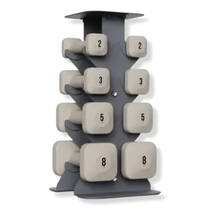 WeGym Safegrip Dumbbells Lower Set With Rack - Sandstone