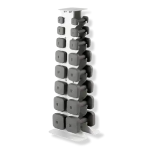 WeGym Safegrip Dumbbells Full Set With Light Rack - Slate