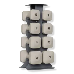 WeGym Safegrip Dumbbells Upper Set With Rack - Sandstone