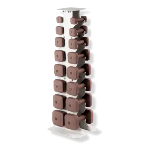 WeGym Safegrip Dumbbells Full Set With Light Rack - Rose