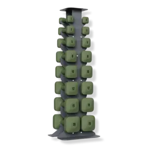 WeGym Safegrip Dumbbells Full Set With Rack - Forest