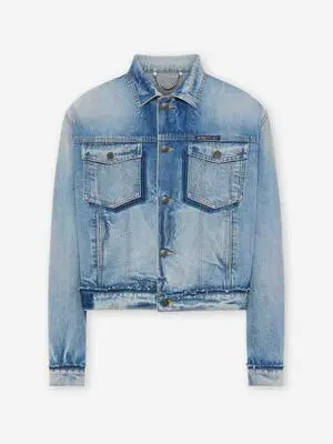 MAISON MARGIELA Cotton Denim Trucker Jacket - Denim Blue