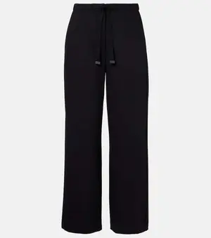 Max Mara Argenta Virgin Wool Crepe Wide-leg Pants - Black
