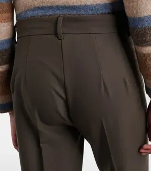 Max Mara Fatina Cropped Straight Pants - Green