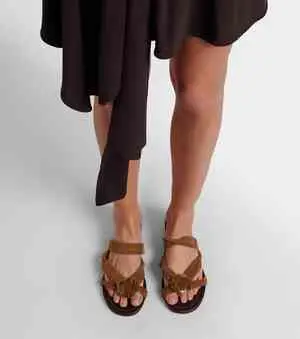 Christopher Esber Doma Embellished Suede Sandals