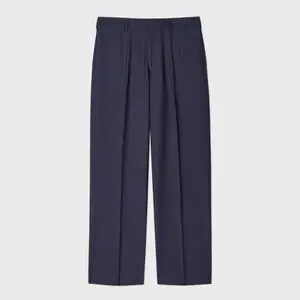 Paul Smith Straight-fit Wool And Linen-blend Trousers