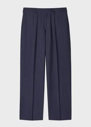Paul Smith Straight-fit Wool And Linen-blend Trousers