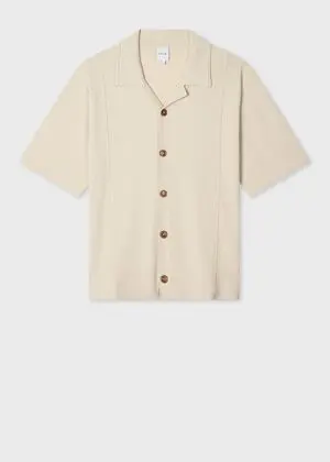 Paul Smith Boucle Ecru Knitted Shirt