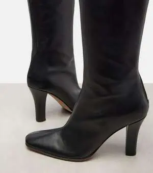 THE ROW Mona Leather Knee-high Boots
