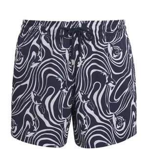 Vilebrequin Printed Moorise Board/boxer - Blue