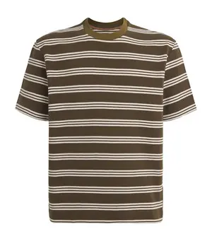 Paul Smith Cotton-blend Textured Stripe T-shirt