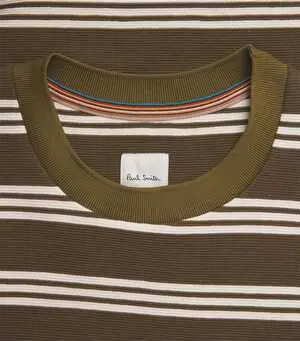 Paul Smith Cotton-blend Textured Stripe T-shirt