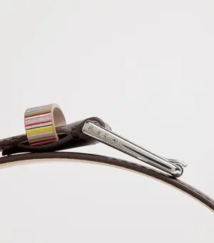 Paul Smith Leather Belt With Stripe Loop