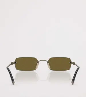 Miu Miu Metal Rectangular Sunglasses