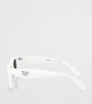 Prada Acetate Square Sunglasses - White