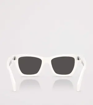 Prada Acetate Square Sunglasses - White