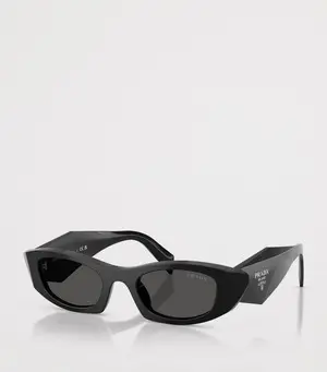 Prada Acetate Oval Sunglasses - Black