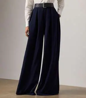 Ralph Lauren Wool Greer Wide-leg Trousers