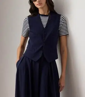 Ralph Lauren Wool Jaiden Waistcoat - Navy