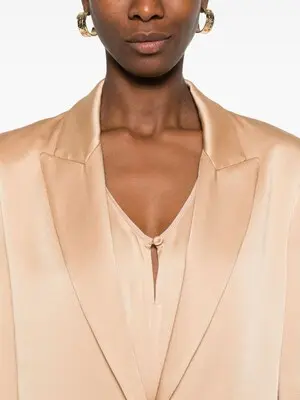 FORTE_FORTE Single-breasted Blazer Jacket - Beige