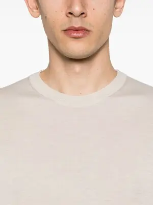 DRUMOHR Wool Crew Neck Sweater - Beige