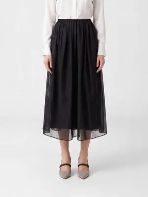 Brunello Cucinelli Midi Skirt - Black