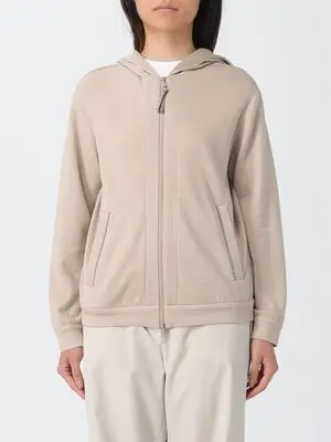 Brunello Cucinelli Full Zip Hooded Sweatshirt - Beige