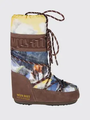 Moon Boot Printed Lace-up Boots - Cocoa