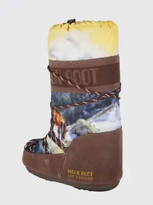 Moon Boot Printed Lace-up Boots - Cocoa