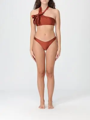 Zimmermann One-shoulder Bandeau Bikini Set - Brown