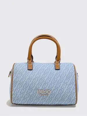 Liu Jo Monogrammed Barrel Bag - Gnawed Blue
