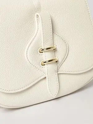 COCCINELLE Textured Leather Mini Bag - Pearl