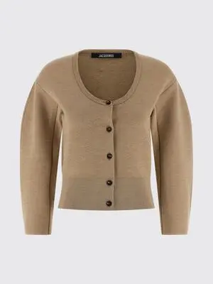 Jacquemus Ribbed Hem Cardigan - Beige