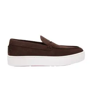 CHRISTIAN LOUBOUTIN Paqueboat Flat Crosta Retournee - Brown
