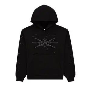 SP5DER Rhinestone Silk Hoodie
