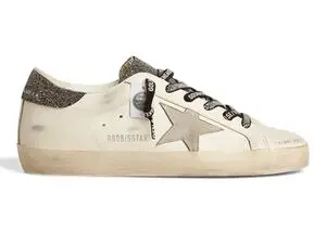 GOLDEN GOOSE Superstar Sneakers With Swarovski Embellishments - White/grey/black
