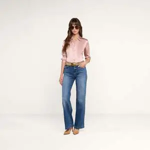 L'Agence Dani Silk Blouse - Pale Rose
