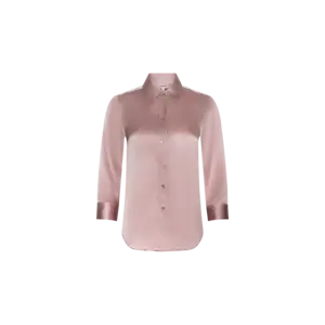 L'Agence Dani Silk Blouse - Pale Rose