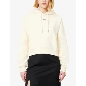 Jacquemus Cotton-jersey Hoody With Grosgrain Tab - Light Beige