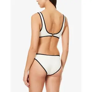 Seafolly Beach Bound Contrast-trim Bikini Top