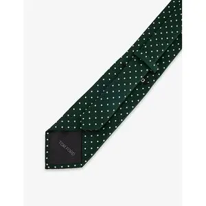 TOM FORD Polka-dot Silk-twill Neck Tie - Forest