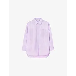 RO&ZO Stripe-pattern Cotton-blend Shirt