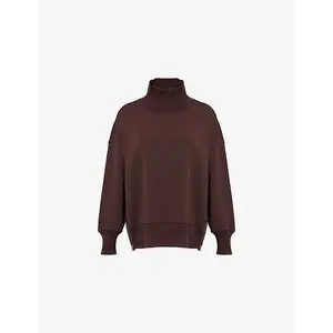 Varley High-neck Jersey Sweatshirt - Coffee Bean