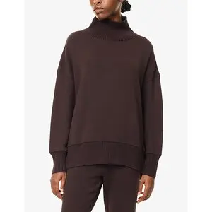 Varley High-neck Jersey Sweatshirt - Coffee Bean