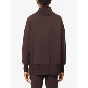 Varley High-neck Jersey Sweatshirt - Coffee Bean