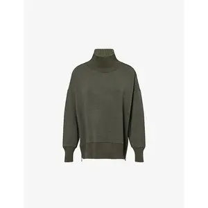 Varley High-neck Jersey Sweatshirt - Olive Marl